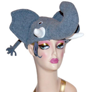 Polar Fleece Elephant Style Cap Novelty Animal Hat - WE Hats
